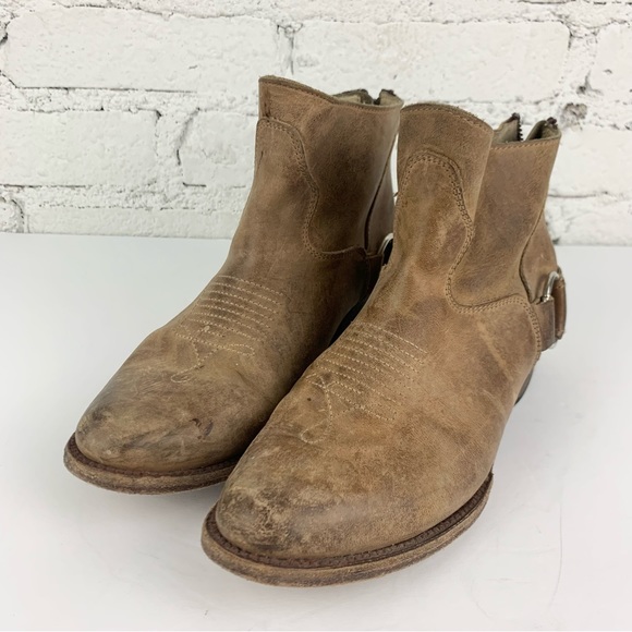 Freebird by Steven | Shoes | Freebird Cali Brown Leather Distressed Oring Heel Strap Studded ...